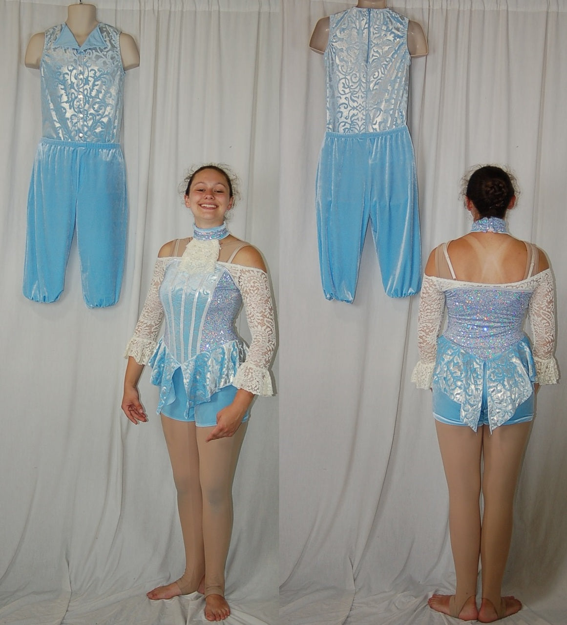15 light blue female + 3 male uniforms - guardcloset