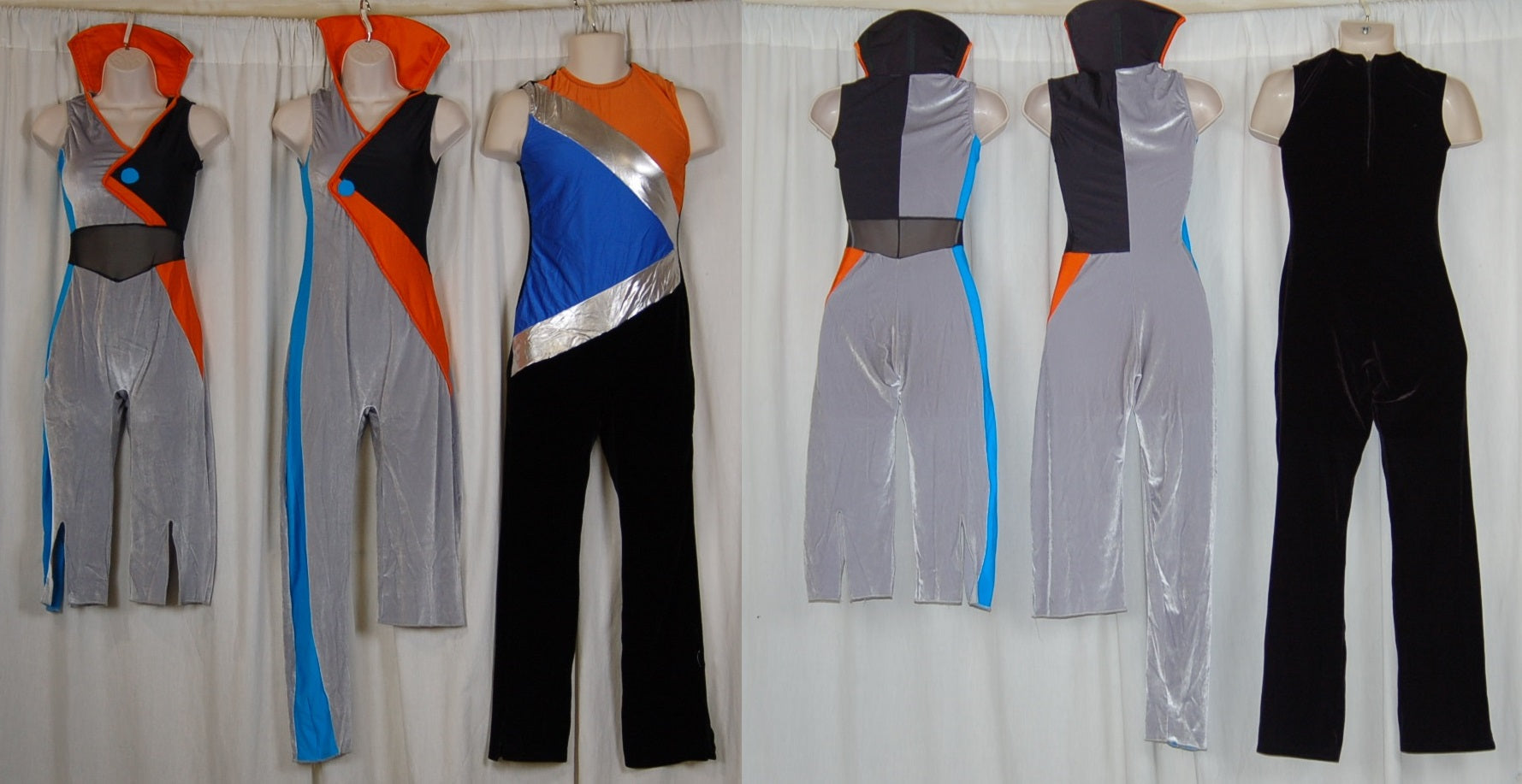 22 complete blue/orange/black/gray varied style uniforms - guardcloset