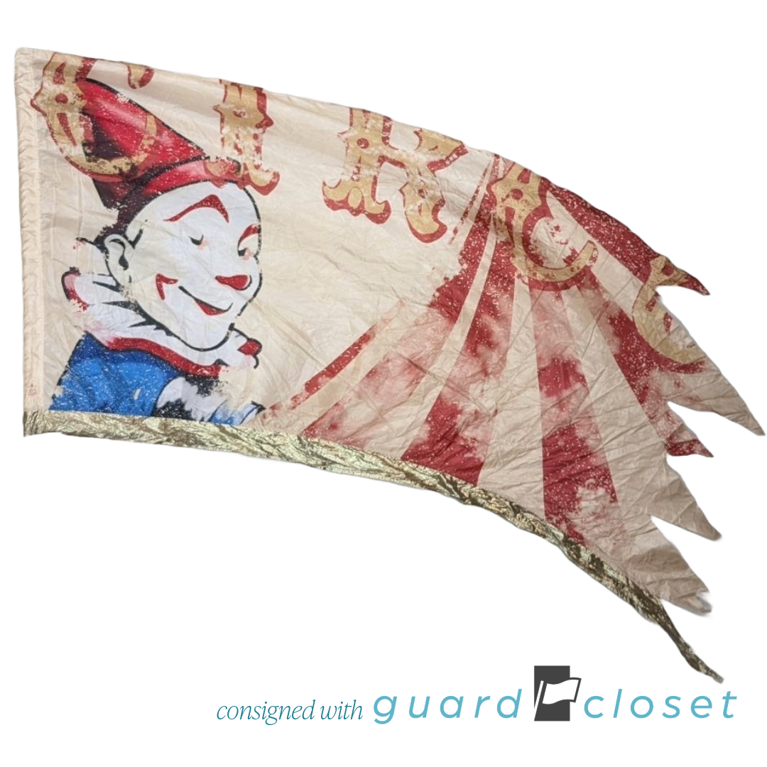 65 circus clown swing flags by R&S Marching Arts – guardcloset